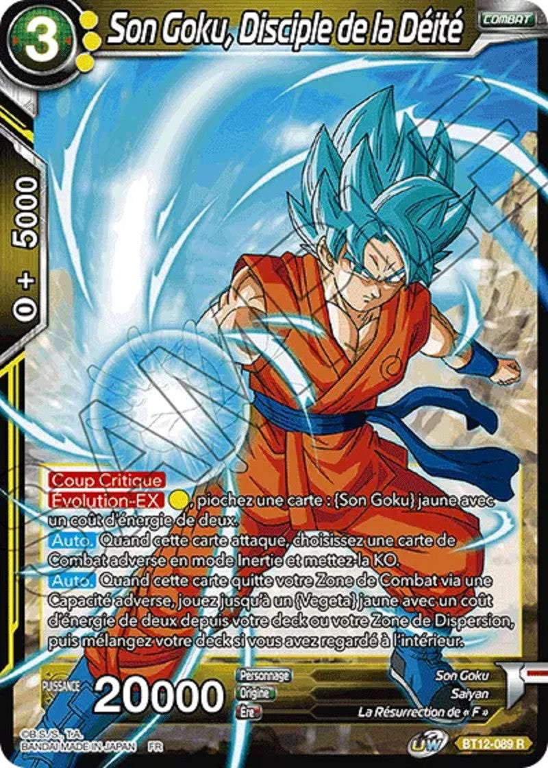Son Goku, Disciple de la Déité : BT12-089 R - Carte Dragon Ball Super Card Game - DracauGames
